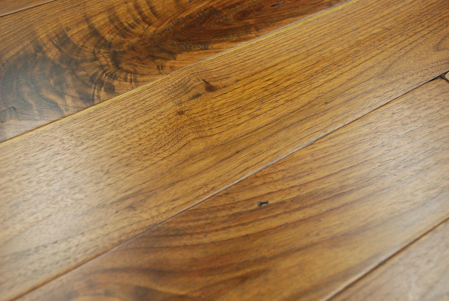 Wide Plank Walnut Flooring with Soft Edges, Smoke Accents and Hard Wax ...